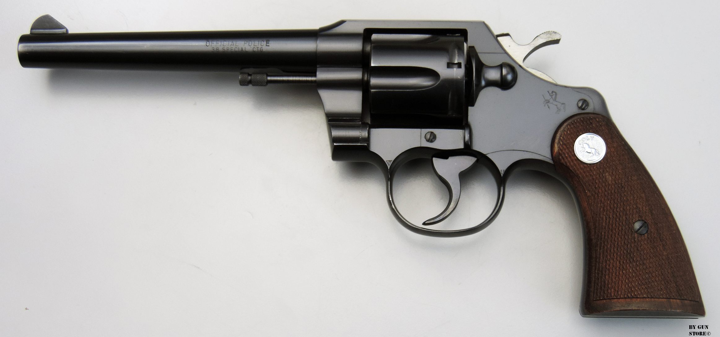 Gun Store Bunker, "EGO SUM BELLUM", Revolver Colt Official Police cal ...
